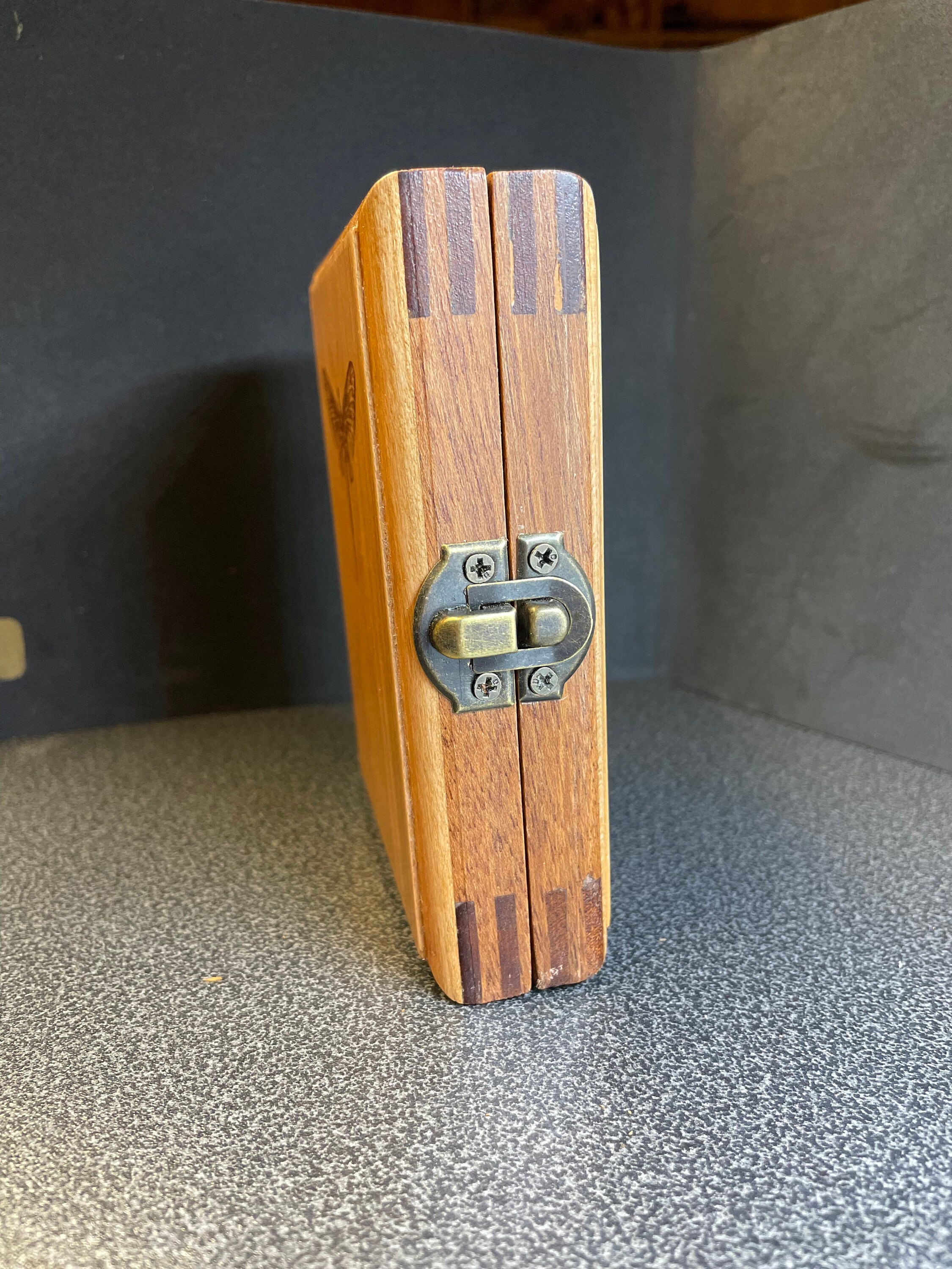 Handmade Personalised Wooden Fly Fishing Box Angler's Gift Tacklebox ...