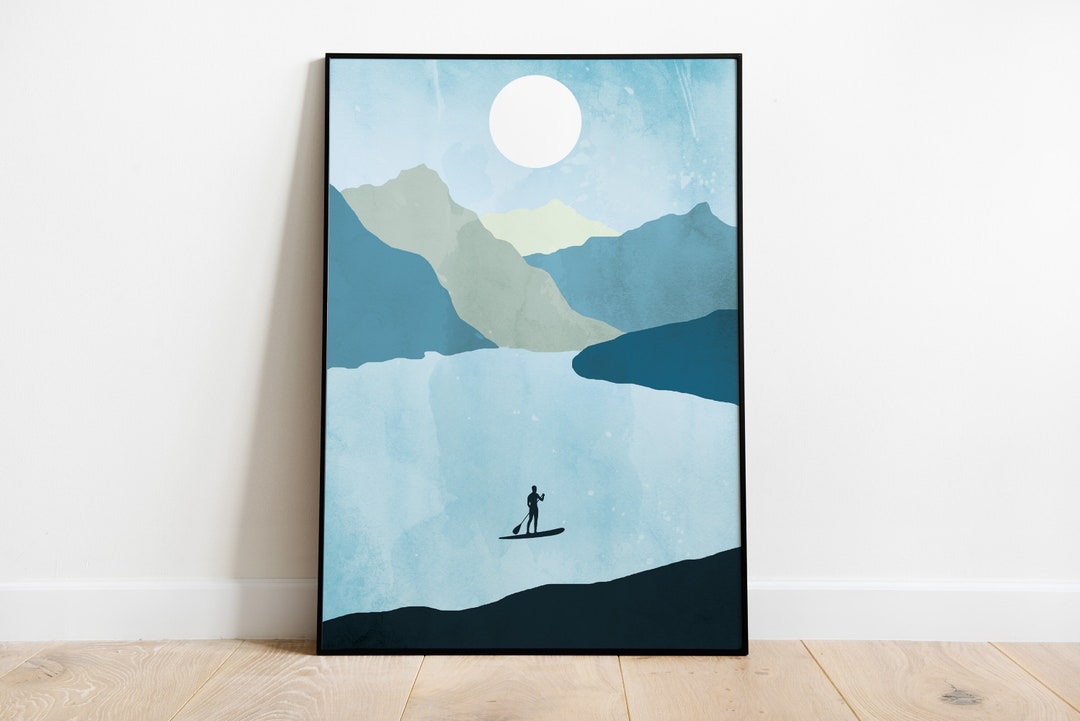Paddle Board Print | Paddle Board Poster | Paddle Boarding Poster ...