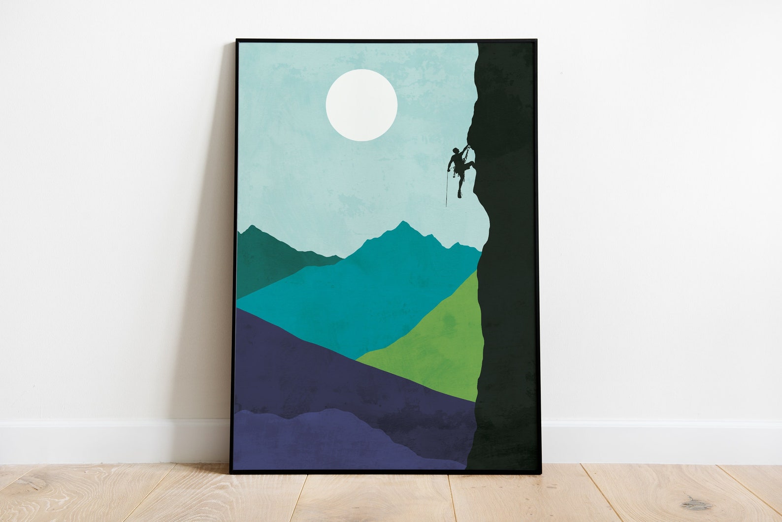 Rock Climbing Art Print | Mountain Climber Poster - Etsy