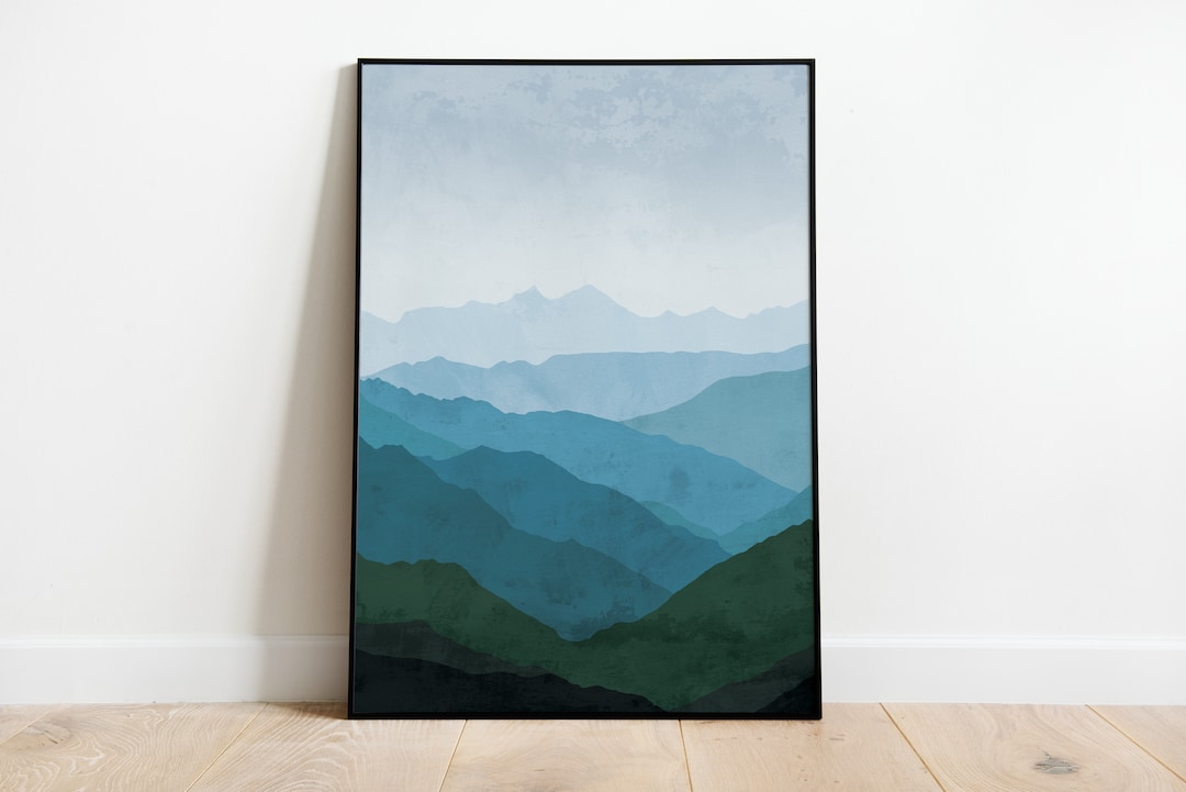 Mountain Print Landscape Print Hills Print Mountains - Etsy