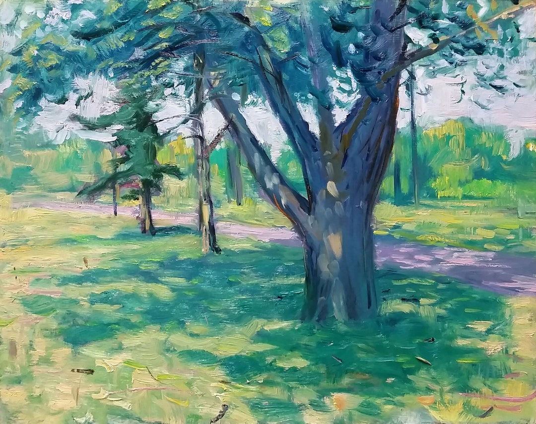 Poplar Shade - This Forest Landscape With Leafy Trees and Cool Shadows ...