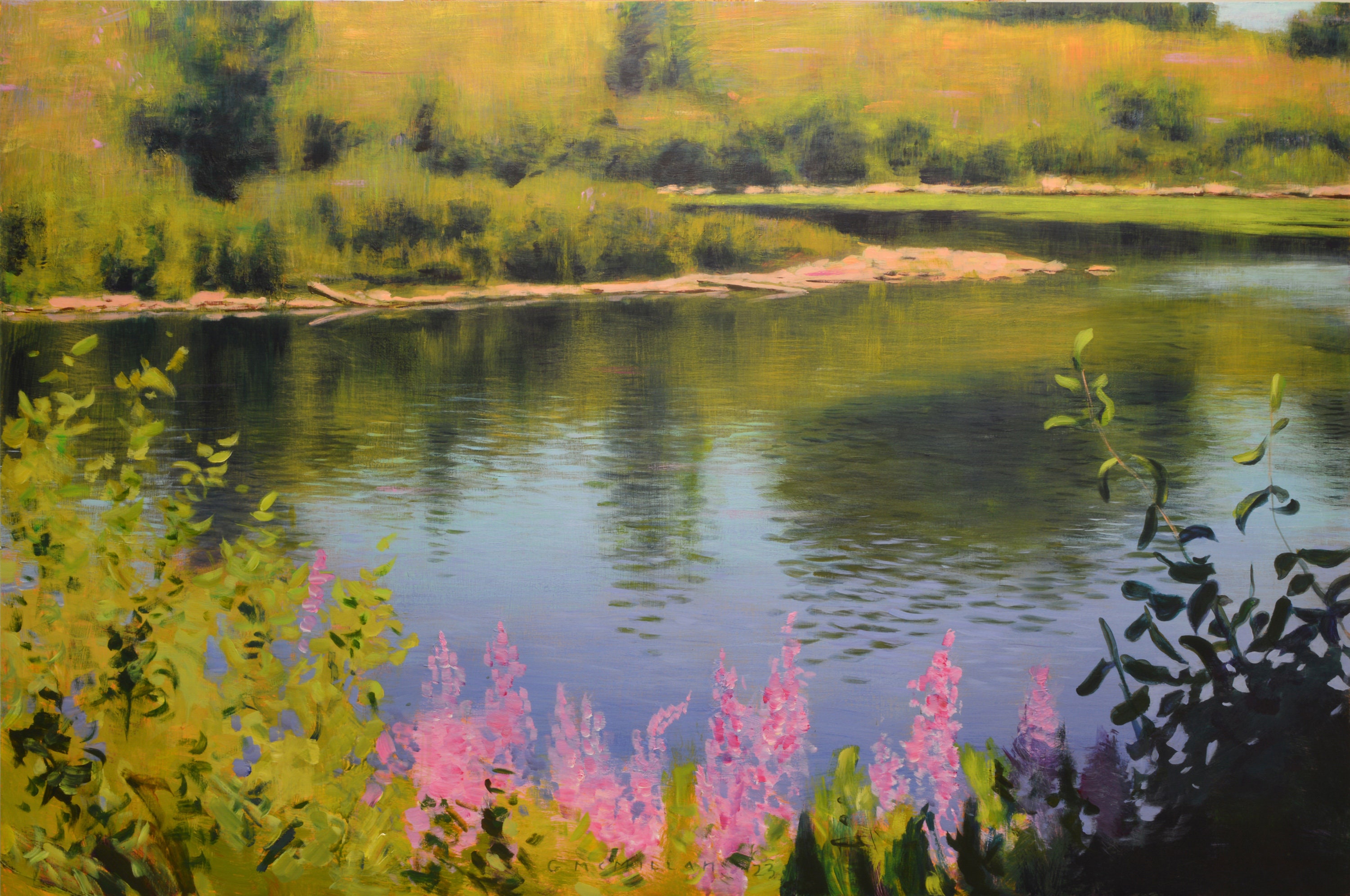 Eau Claire Pond- (unframed) 32"x48" Original Studio Landscape Painting ...