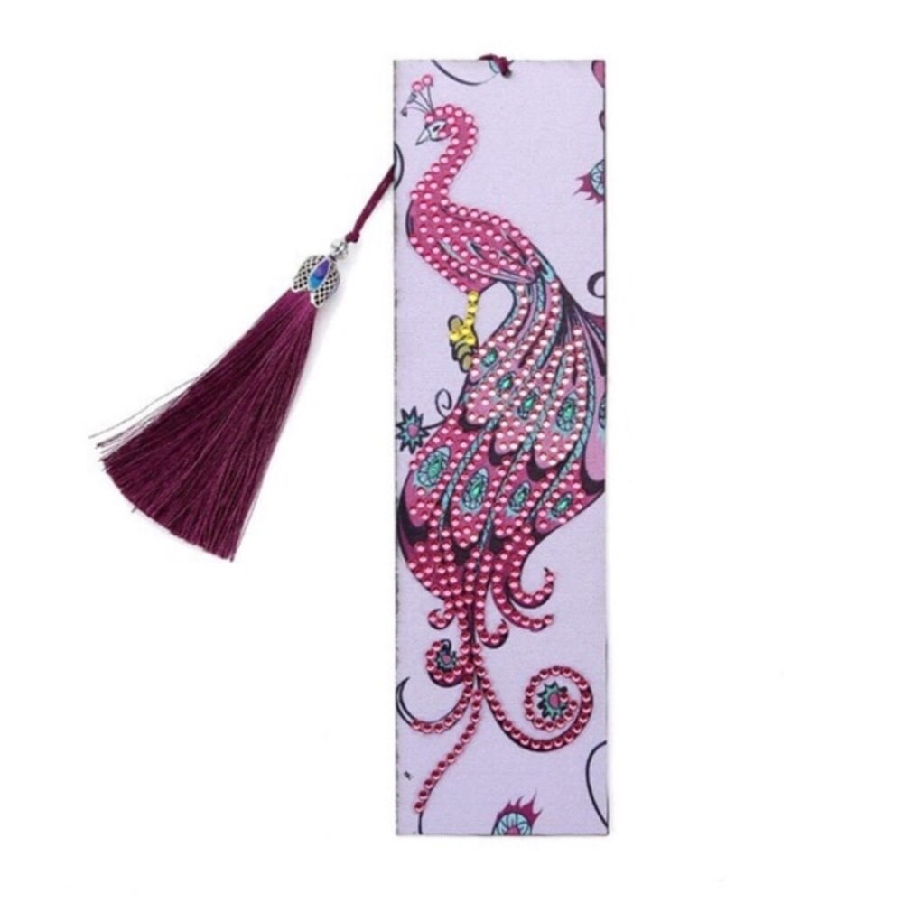 Pink Peacock Bookmark Diamond Painting Kit - Etsy