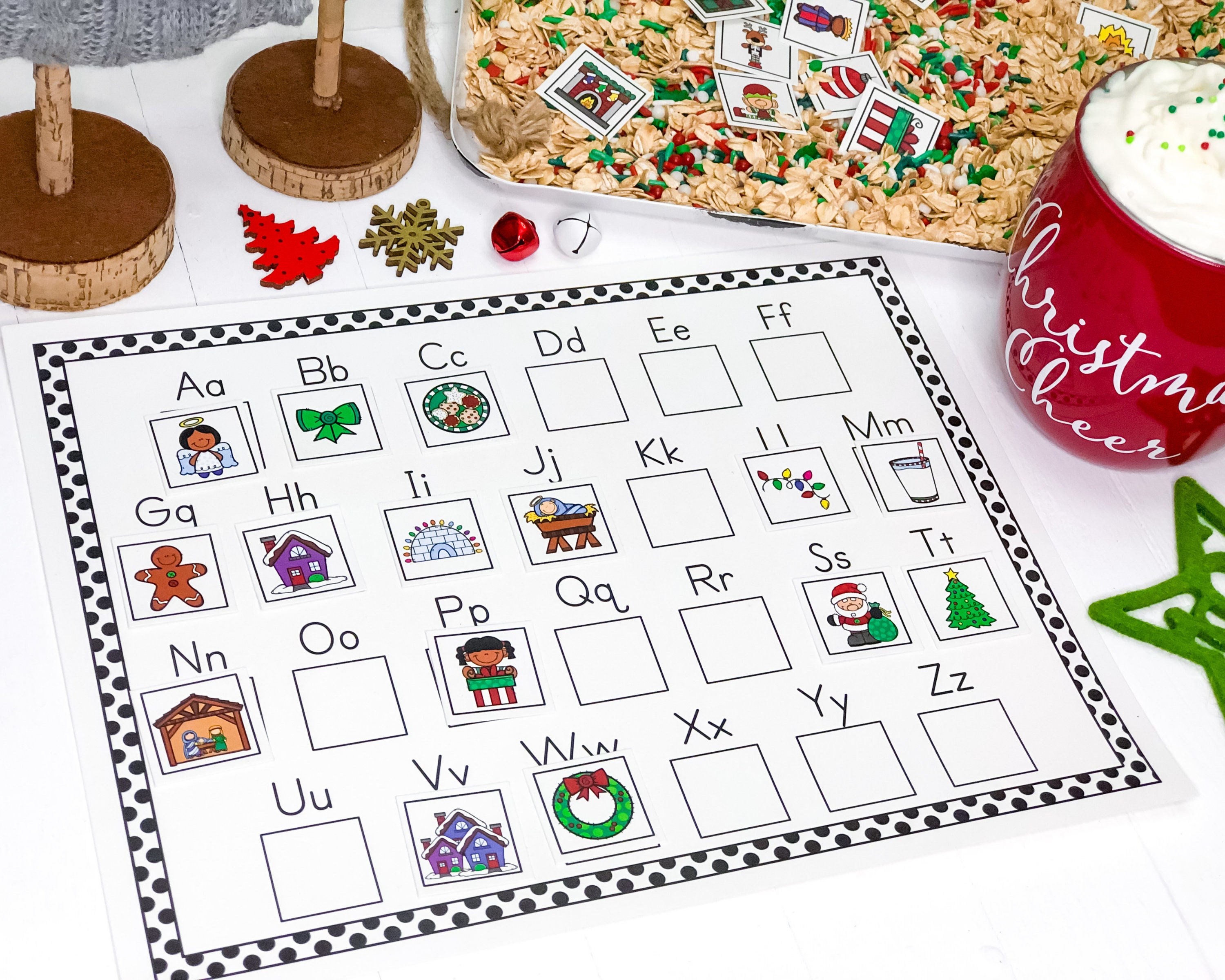 Christmas Activity for Kids, Beginning Sounds, Phonics Activity ...