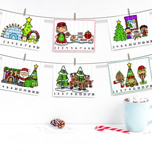 Christmas Counting Printable, Christmas Puzzle Printable, Counting ...