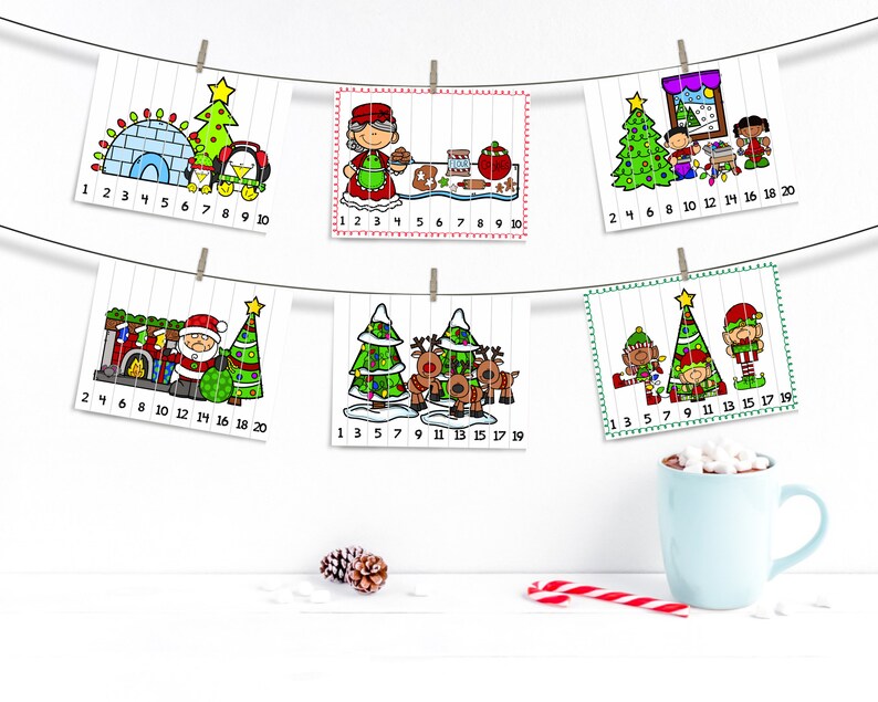 Christmas Counting Printable, Christmas Puzzle Printable, Counting ...