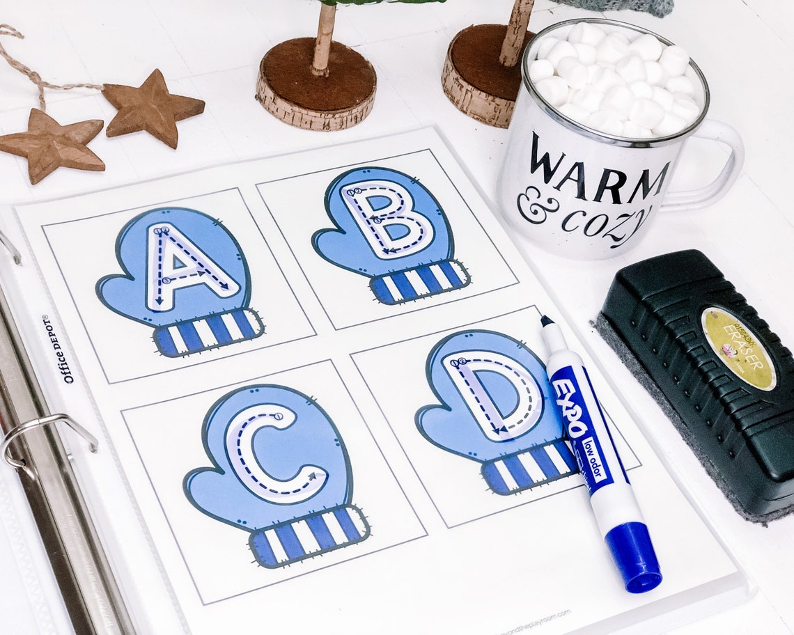 Alphabet Tracing Printable, Letter Tracing, Winter Activity for Kids ...