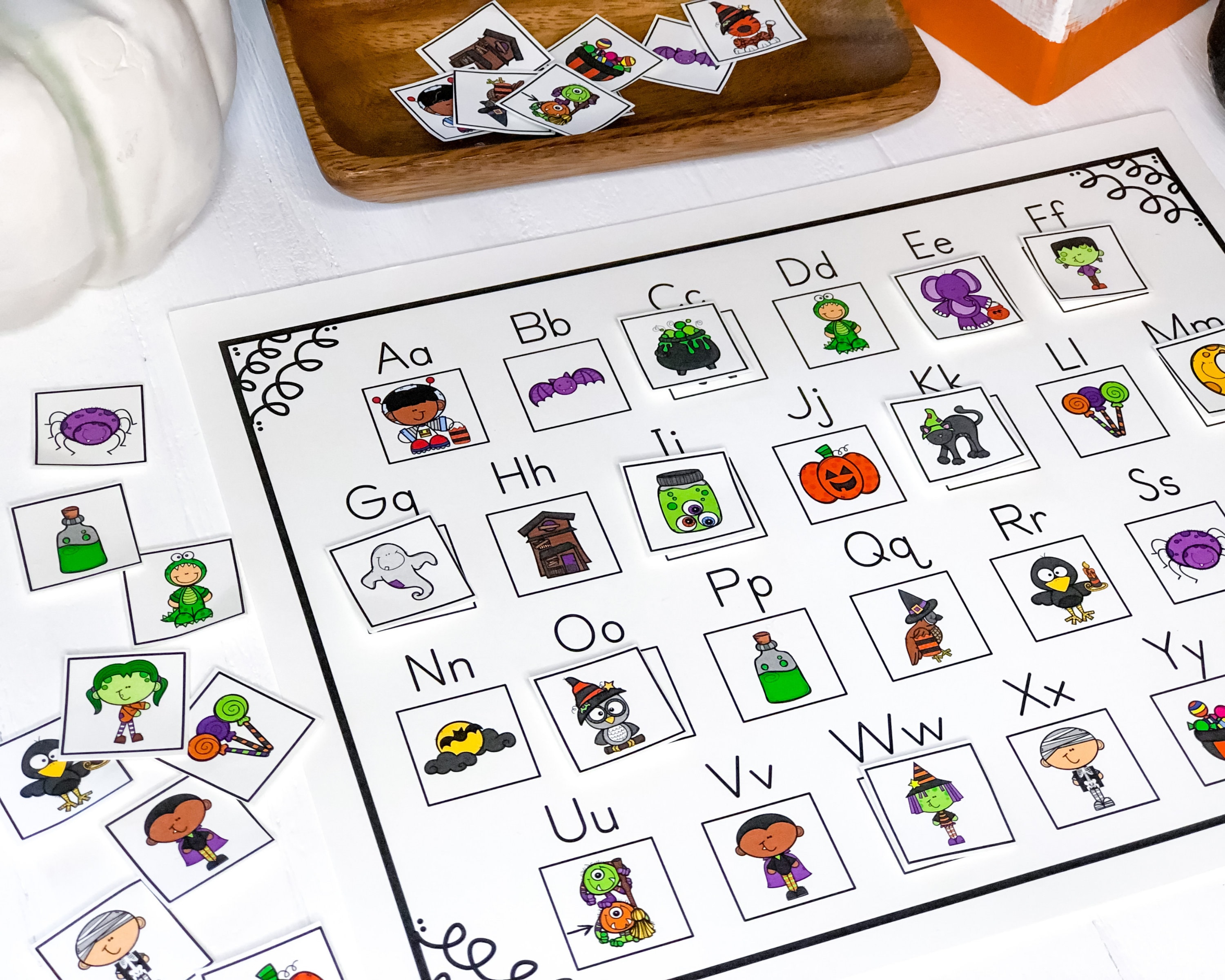 Halloween Activity for Kids, Beginning Sounds, Phonics Activity ...