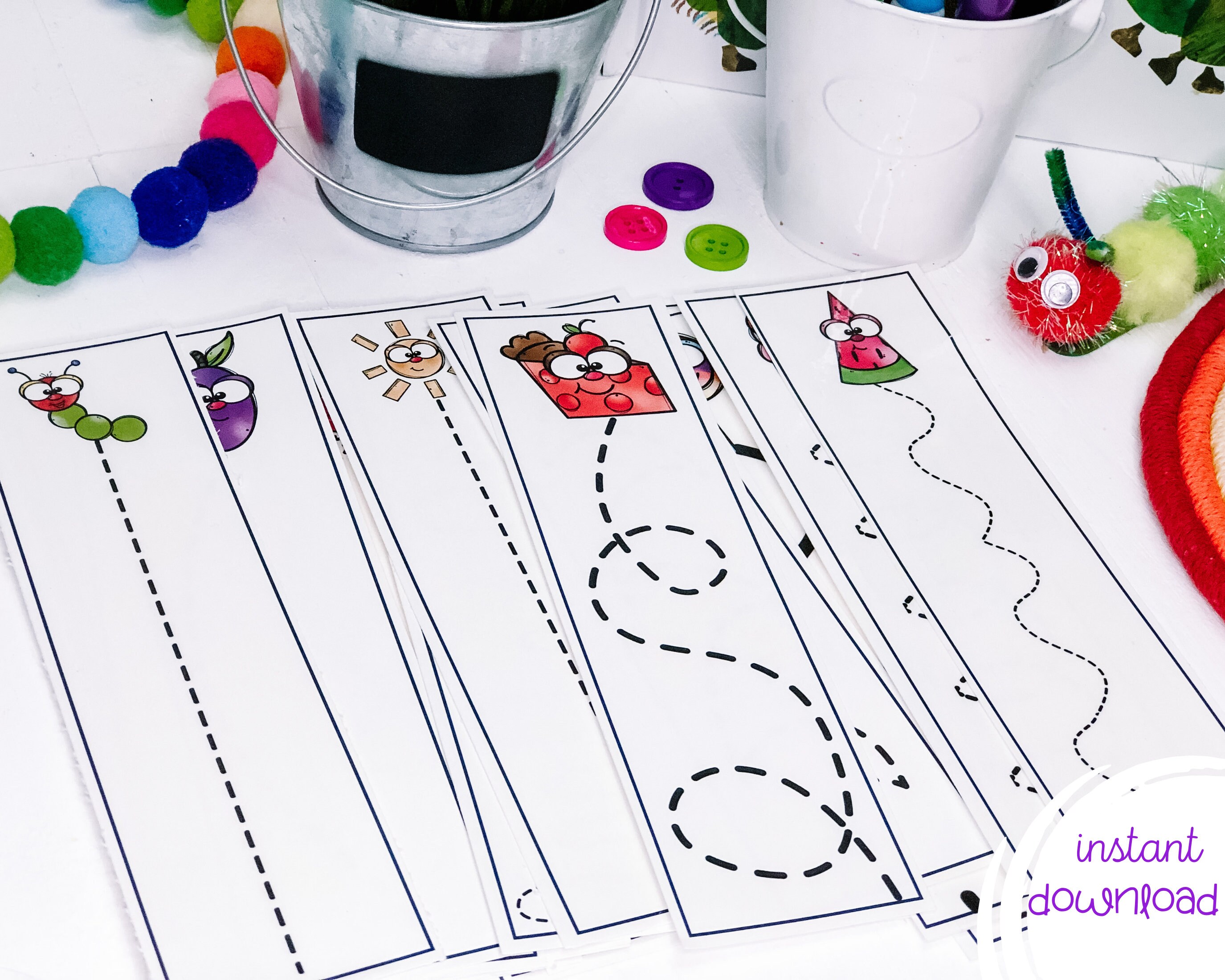 Tracing Activity Printable, Hungry Caterpillar Activity, Spring ...