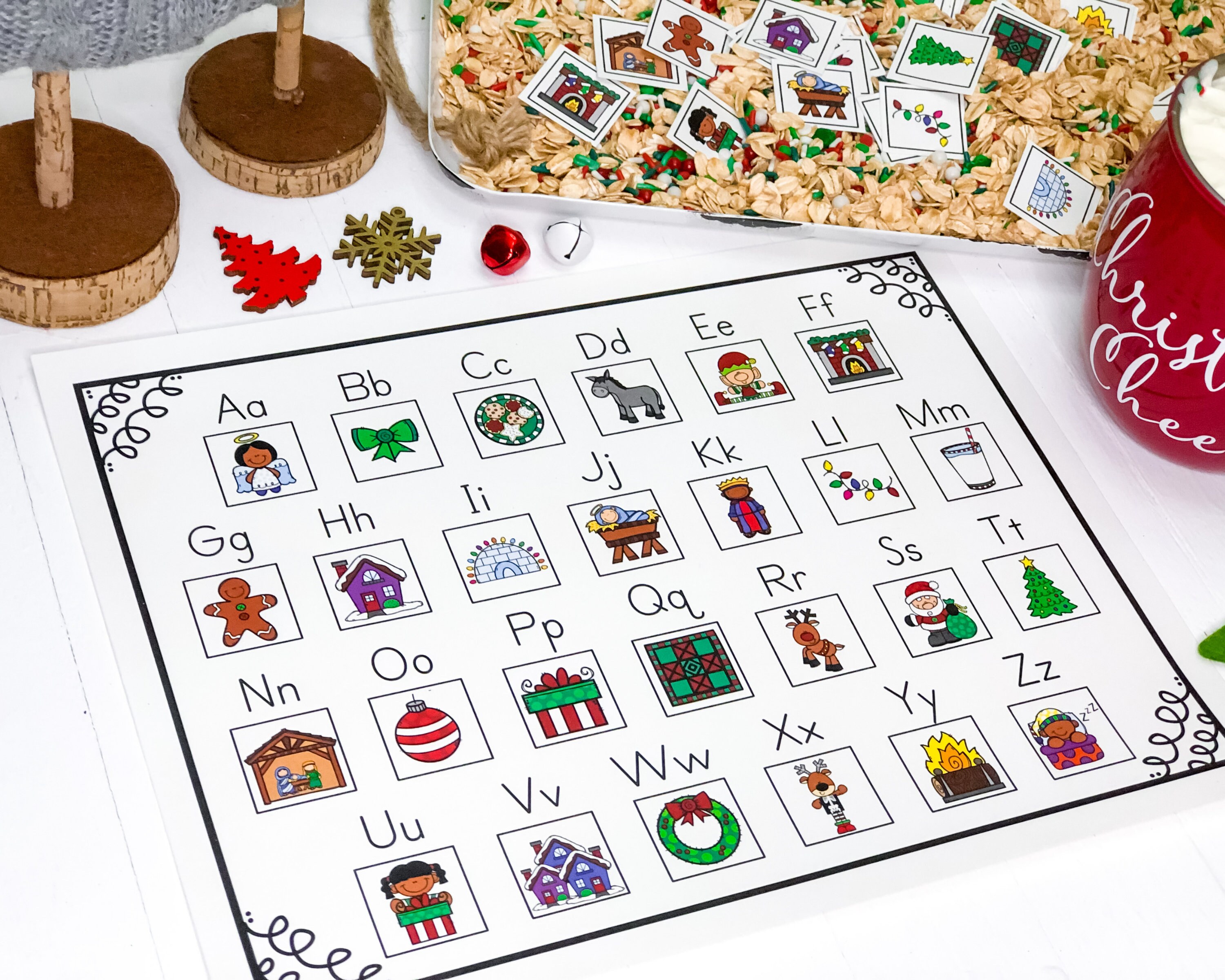 Christmas Activity for Kids, Beginning Sounds, Phonics Activity ...