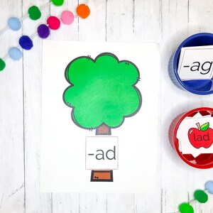 CVC Word Game, Word Family Activity, Apple Theme, Printable, Preschool ...