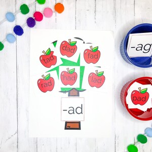 CVC Word Game, Word Family Activity, Apple Theme, Printable, Preschool ...