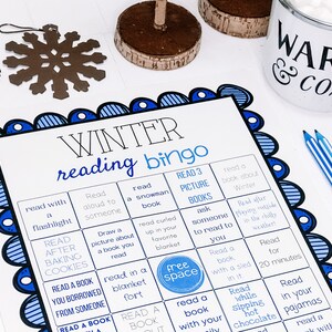 Winter Reading Bingo, Reading Printable for Kids, Reading Bingo ...