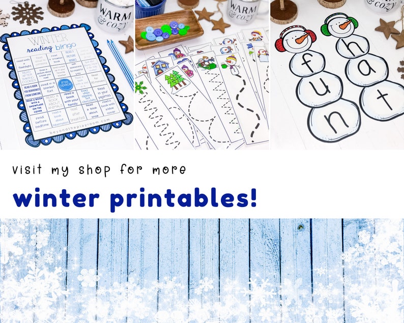 Winter Reading Bingo, Reading Printable for Kids, Reading Bingo ...