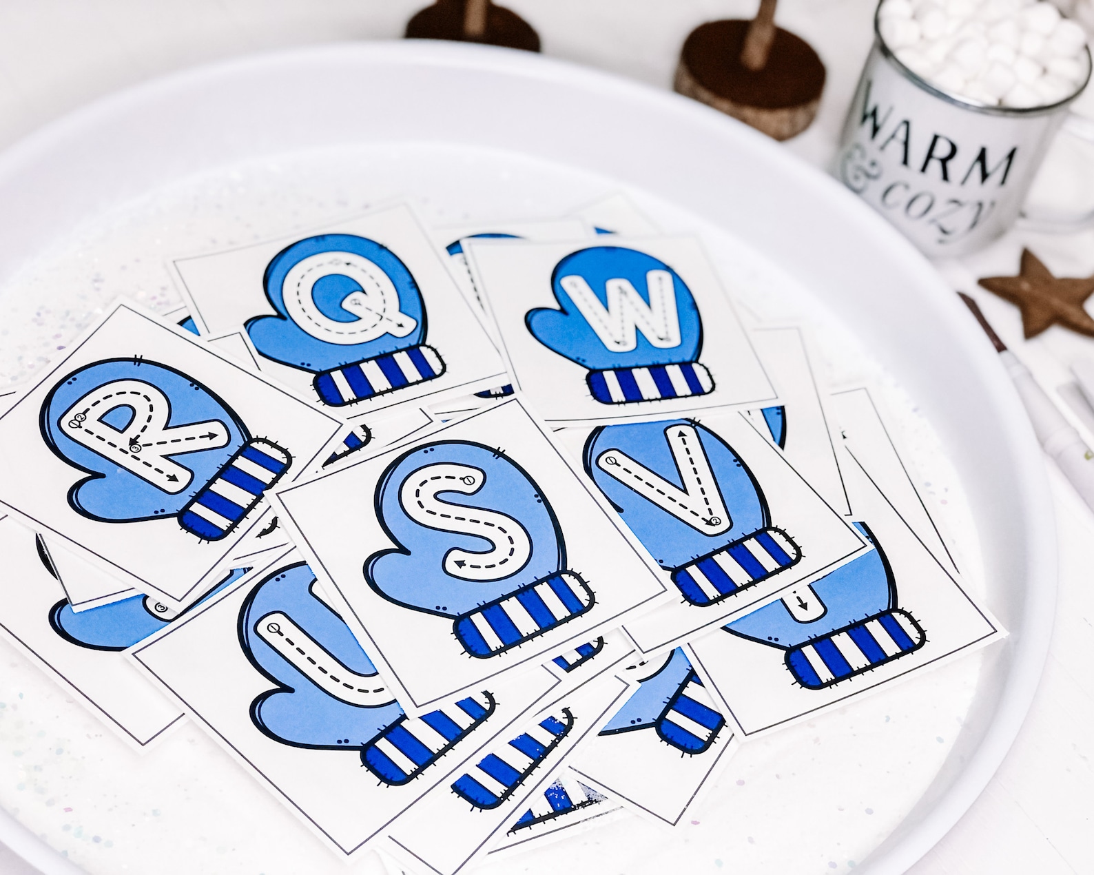 Alphabet Tracing Printable, Letter Tracing, Winter Activity for Kids ...