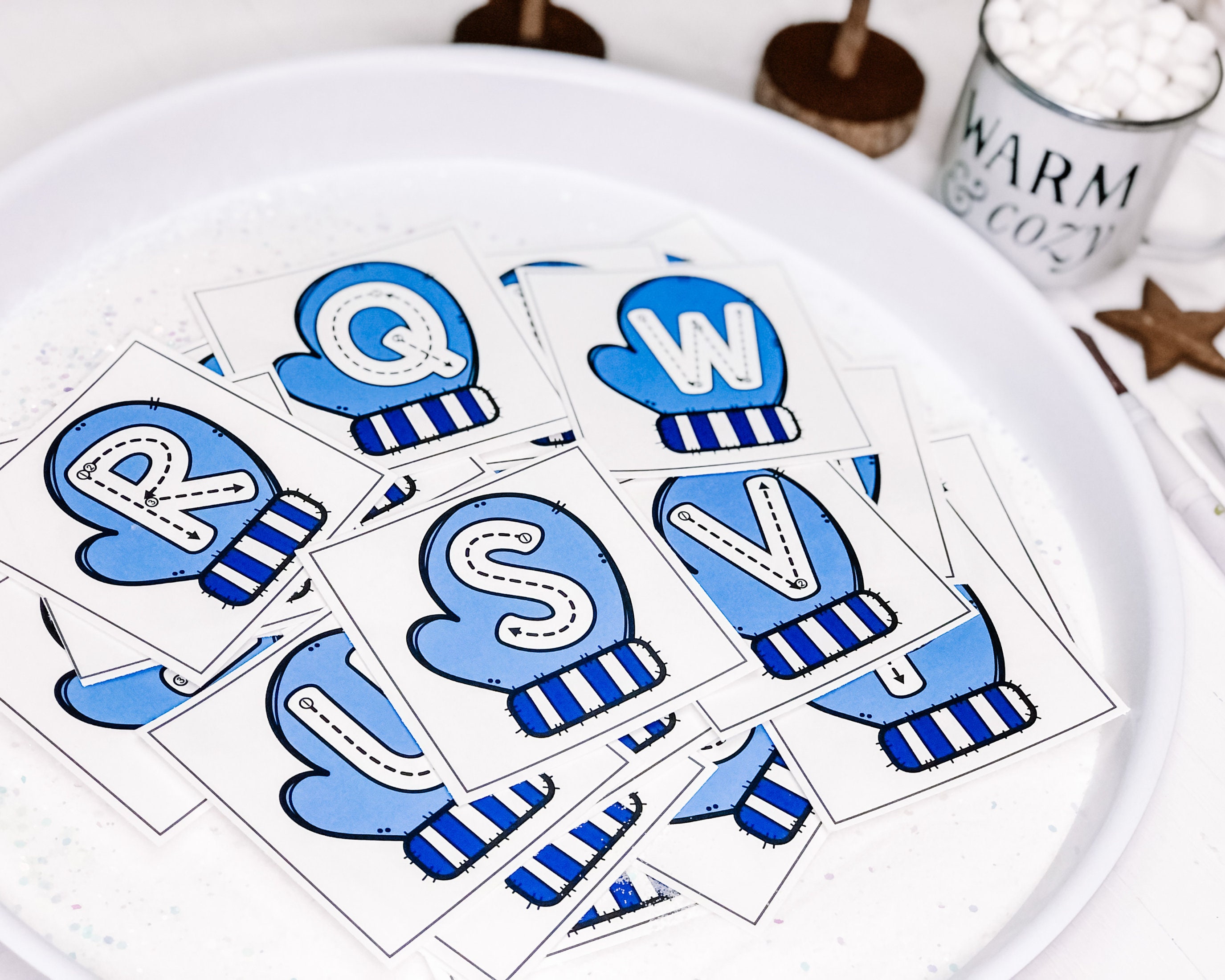 Alphabet Tracing Printable, Letter Tracing, Winter Activity for Kids ...