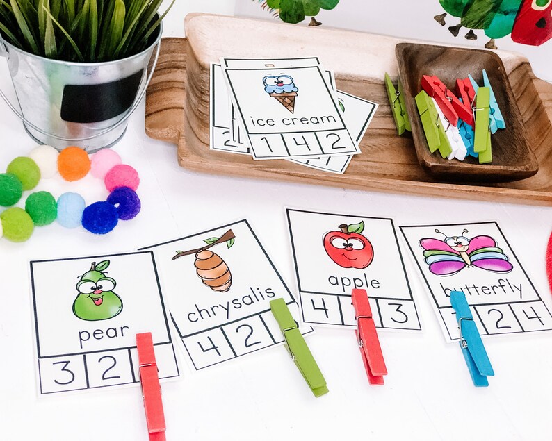 Syllable Activity, Hungry Caterpillar Printables, Literacy Game ...