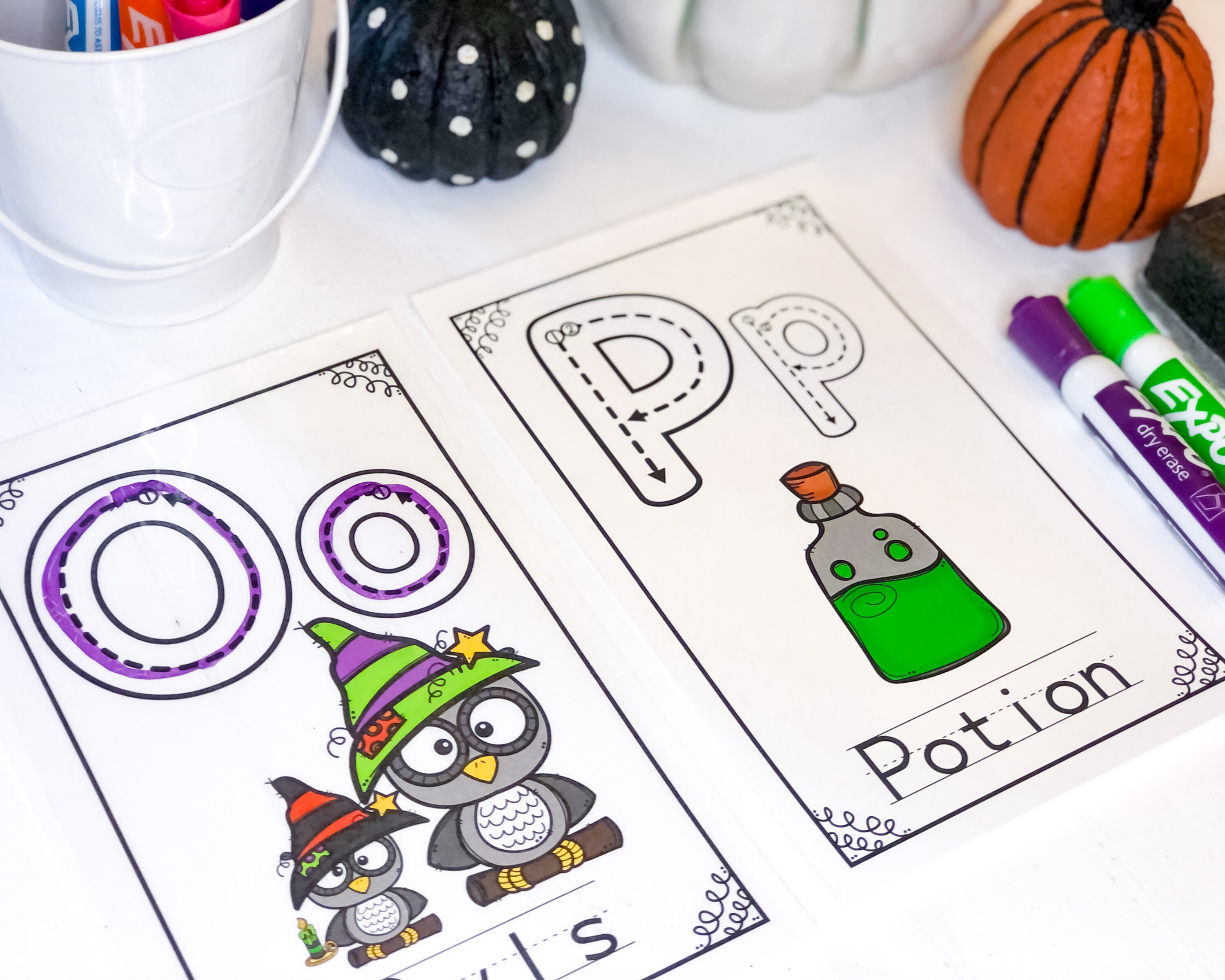 Alphabet Flashcards Printable, Halloween Activity for Kids, Letter ...