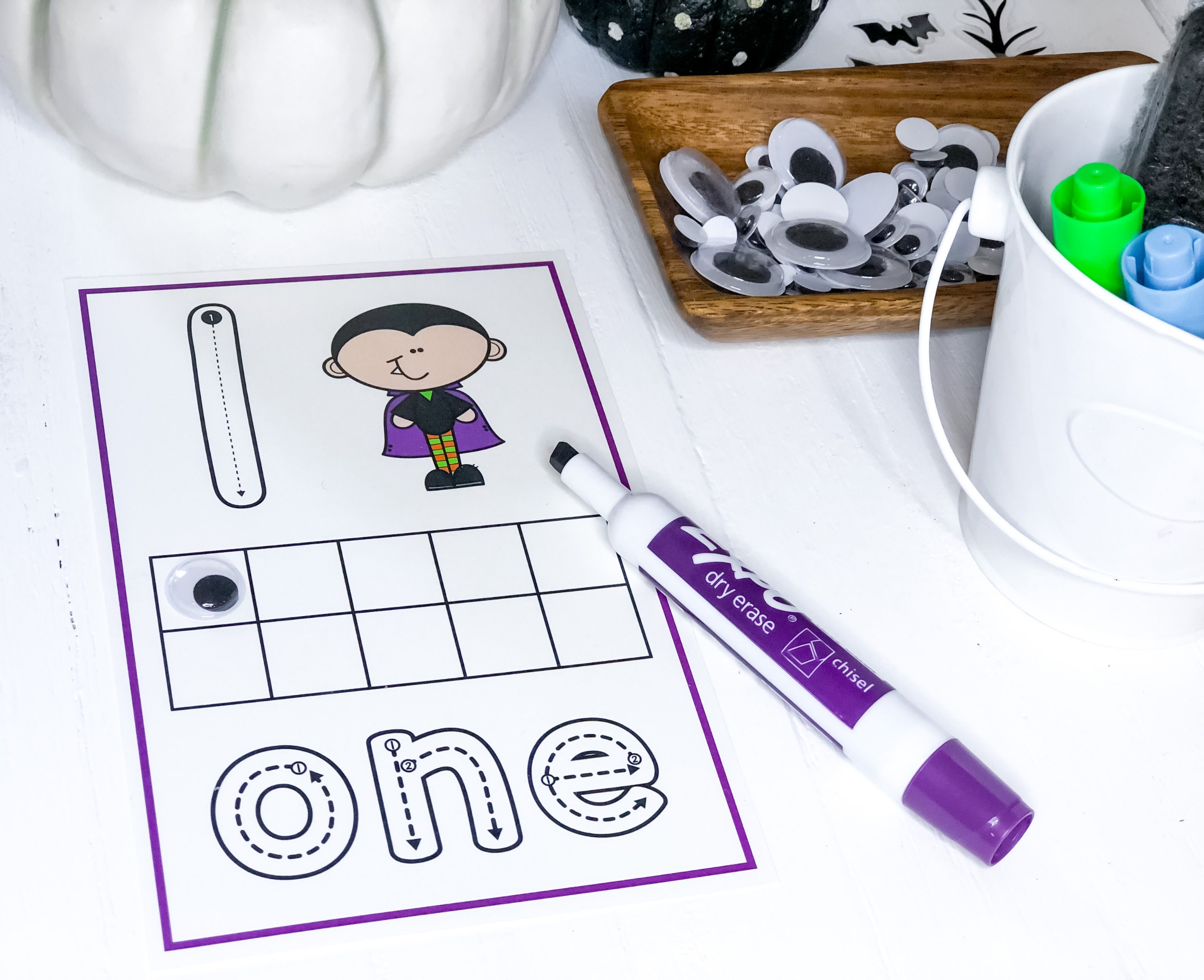 Number Cards Printable, Numbers 1-20, Halloween Activity for Kids ...