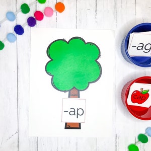 CVC Word Game, Word Family Activity, Apple Theme, Printable, Preschool ...