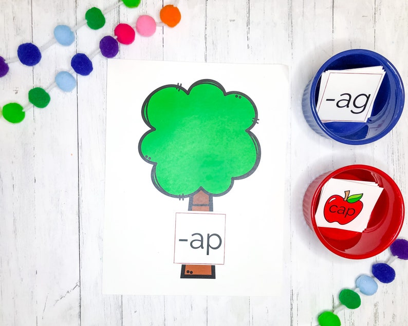 CVC Word Game, Word Family Activity, Apple Theme, Printable, Preschool ...