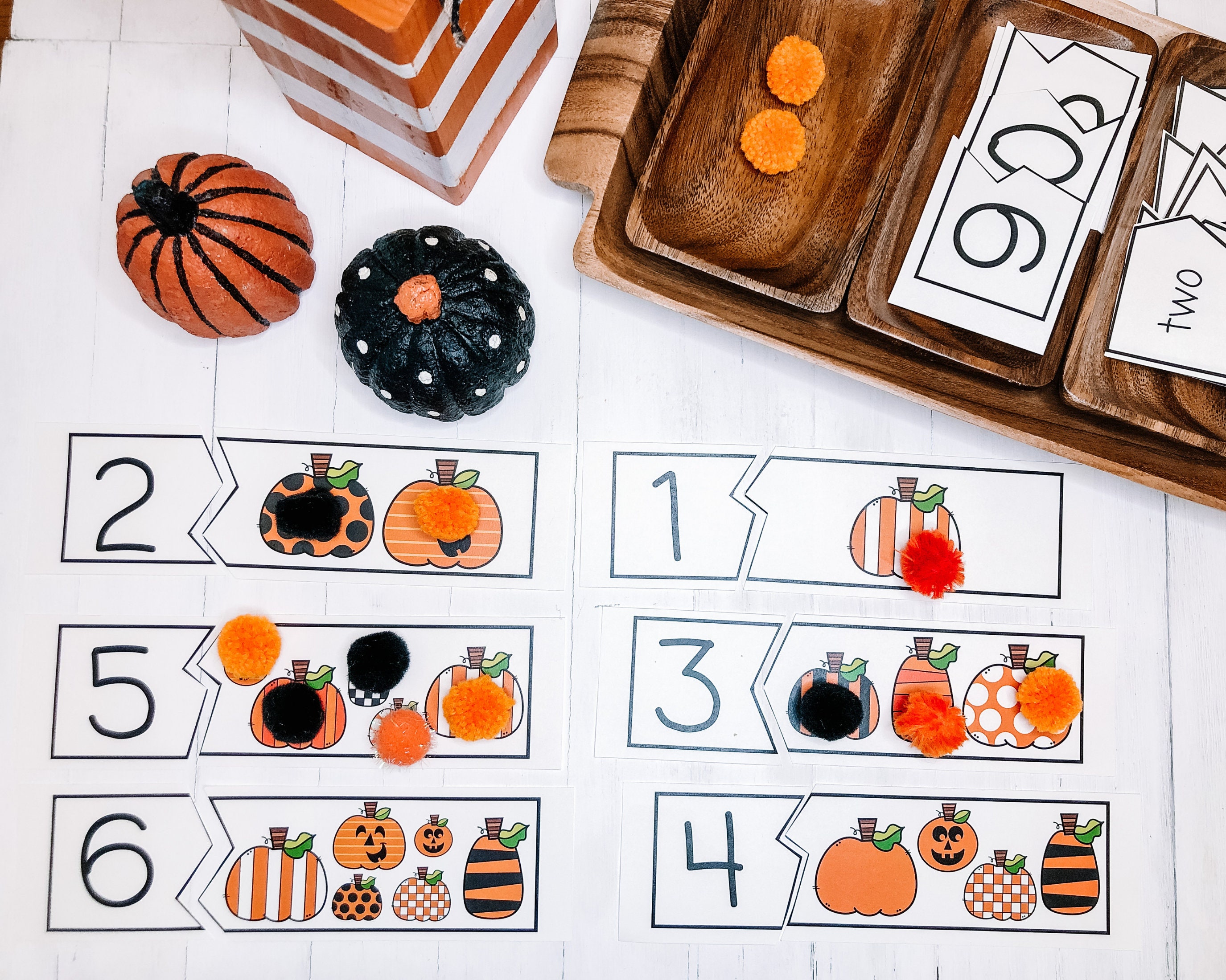 Pumpkin Counting Printable Math Game for Kids Preschool and ...