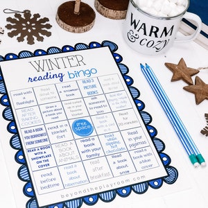 Winter Reading Bingo, Reading Printable for Kids, Reading Bingo ...