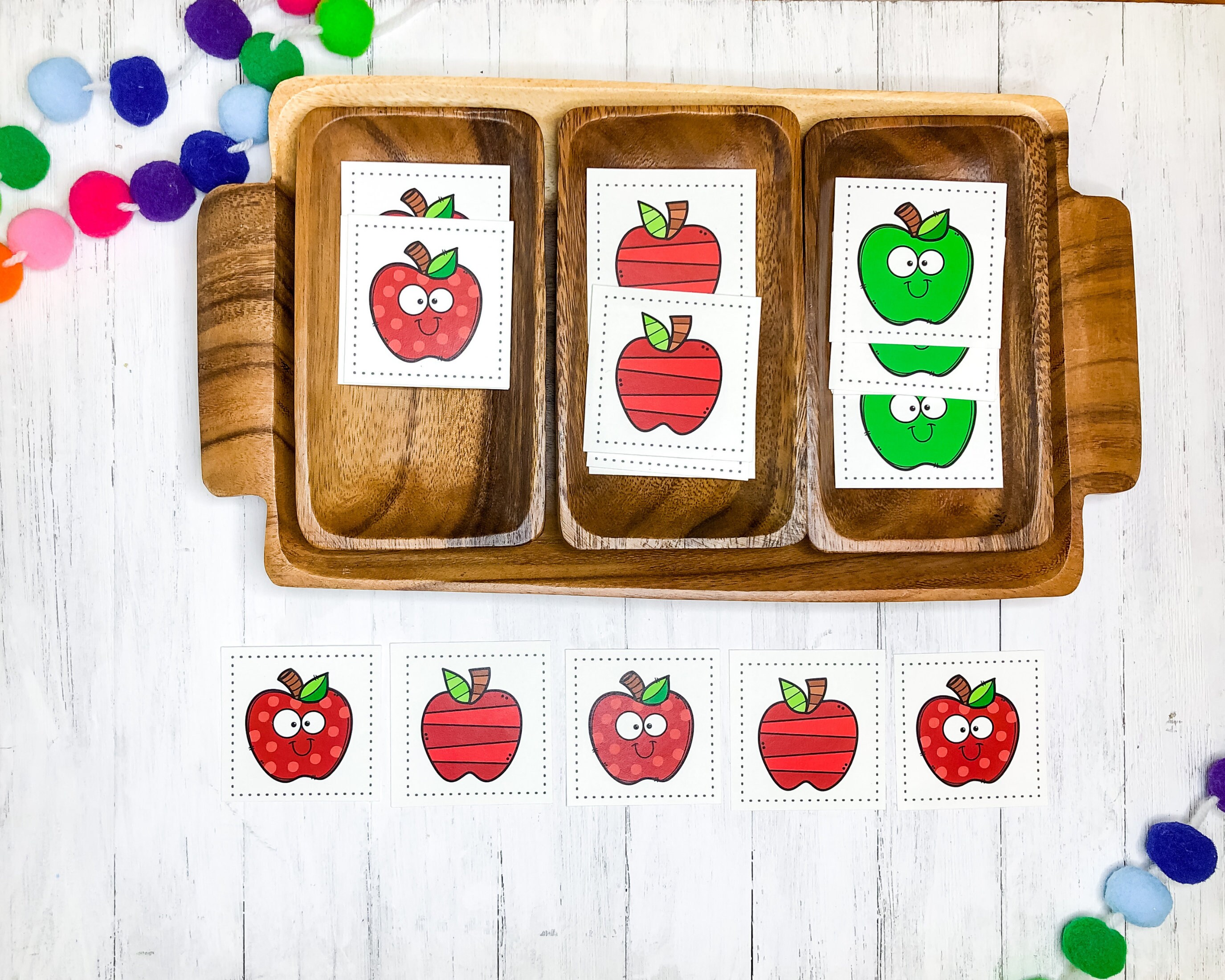 Math Patterns, Early Math Activity for Kids, Apple Theme, Preschool ...