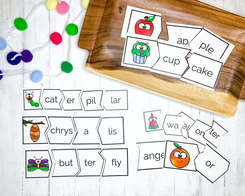 Syllable Activity Hungry Caterpillar Printables Literacy | Etsy