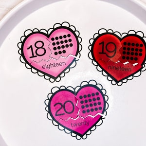 Valentine's Day Math Game, Printable Activity for Kids, Puzzle Game for ...