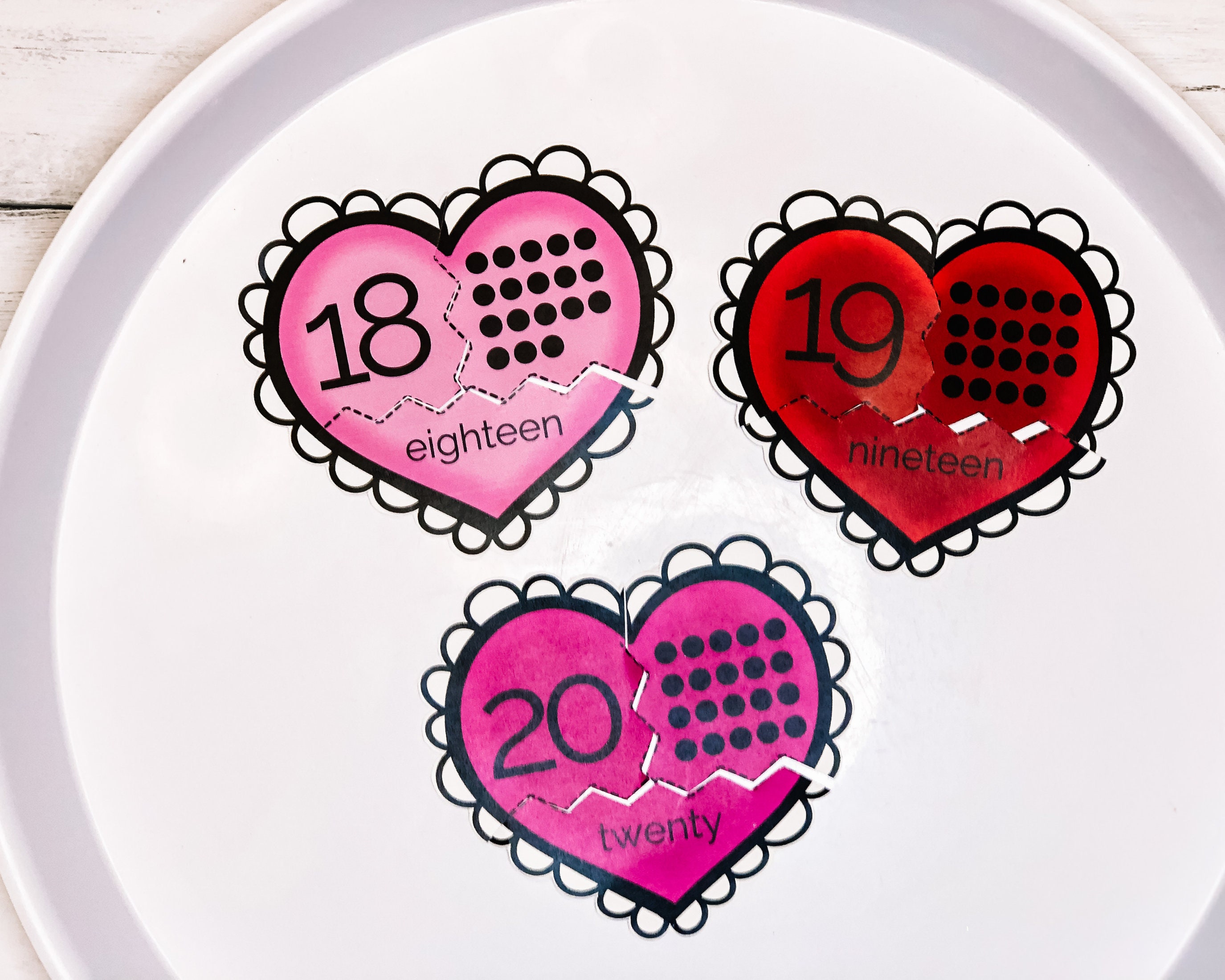 Valentine's Day Math Game, Printable Activity for Kids, Puzzle Game for ...