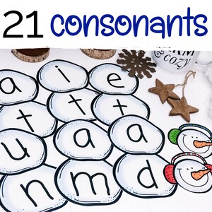 Snowman Activity, Winter Printable Activity, CVC Word Families, Winter ...