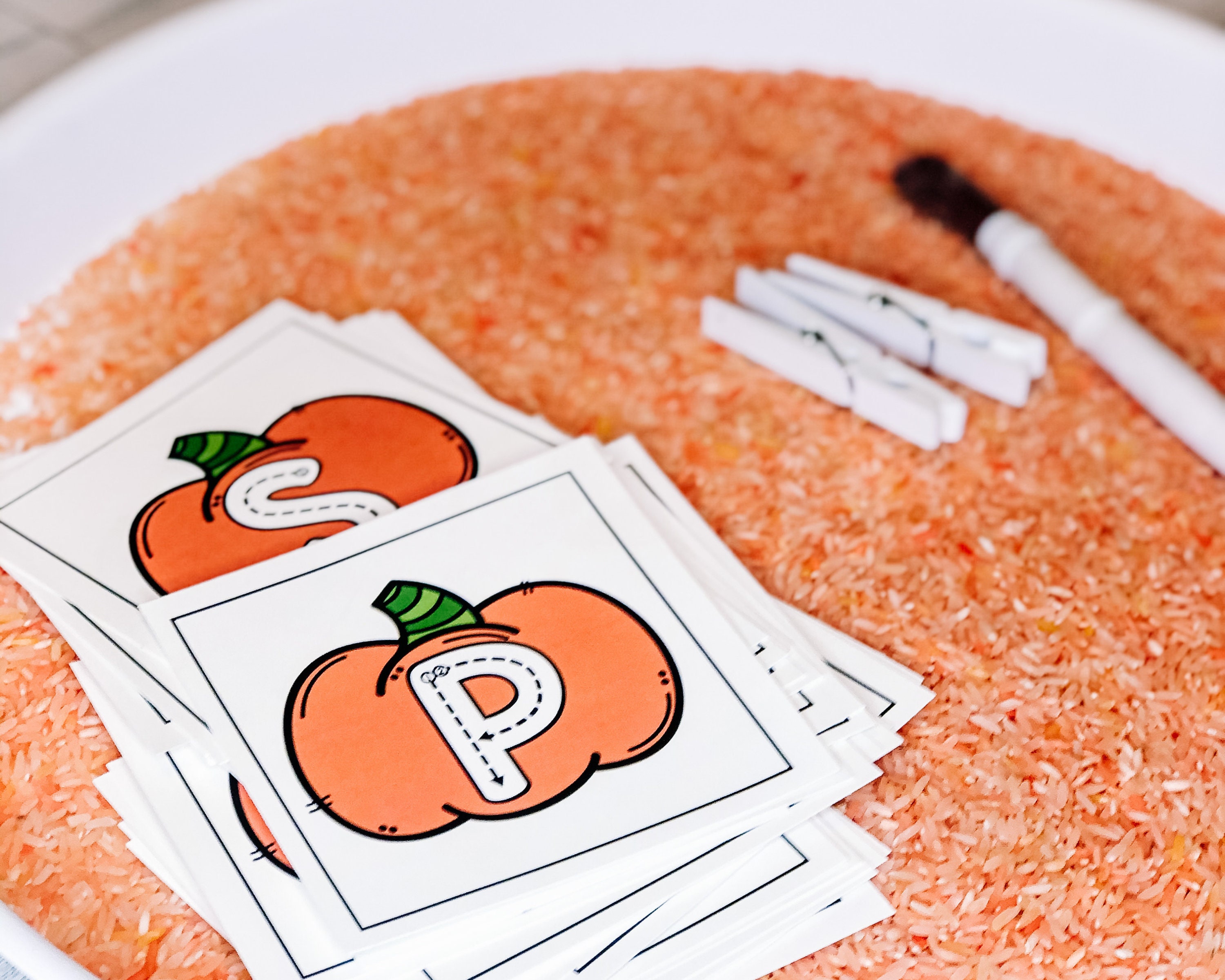 Pumpkin Alphabet Tracing Cards Printable Number Writing | Etsy