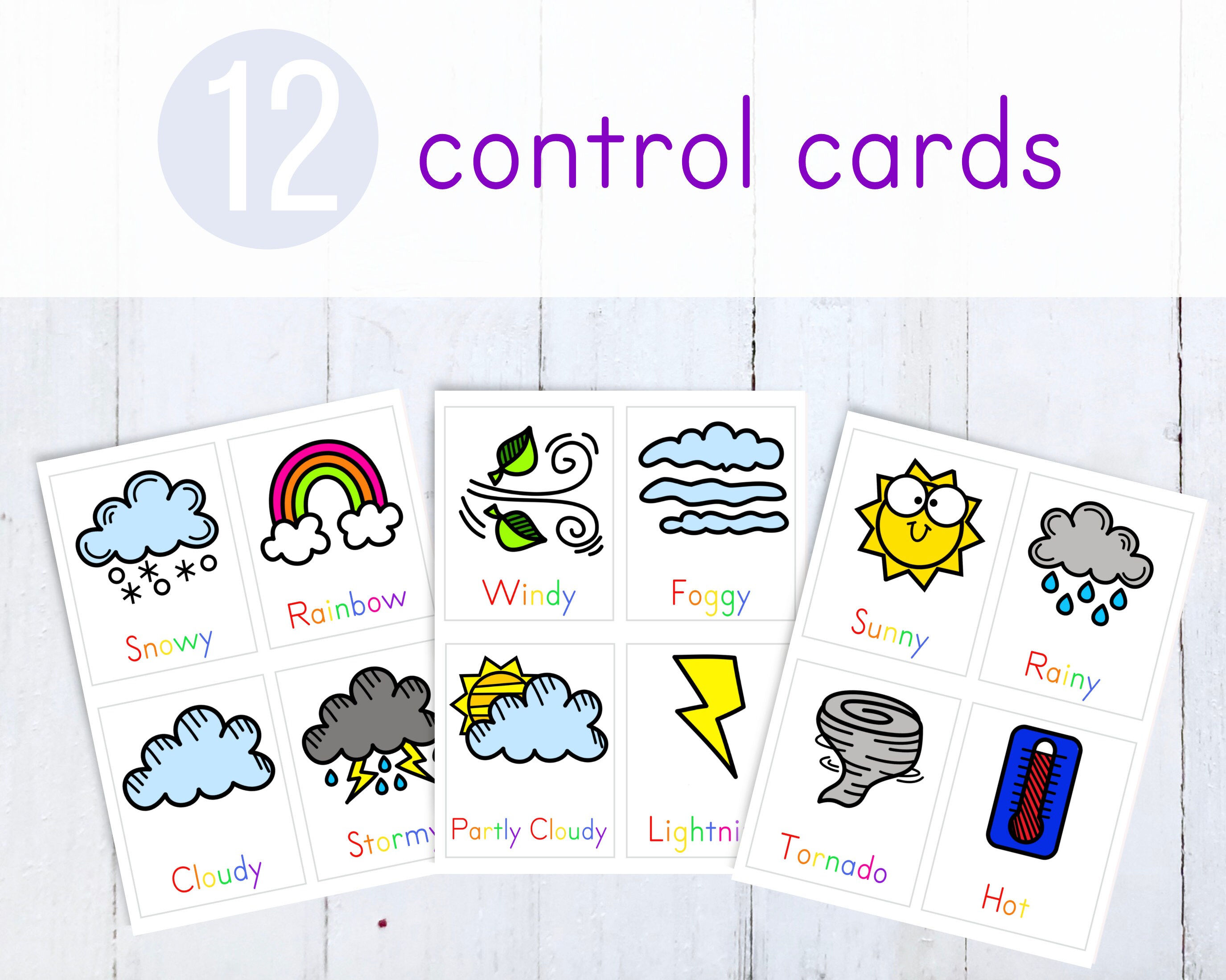 Montessori 3 Part Cards | Weather Printable for Kids | Homeschool ...