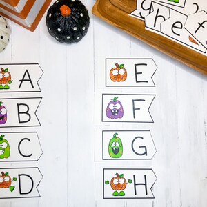 Pumpkin Letter Match Puzzle Printable | Literacy Game | Preschool and ...