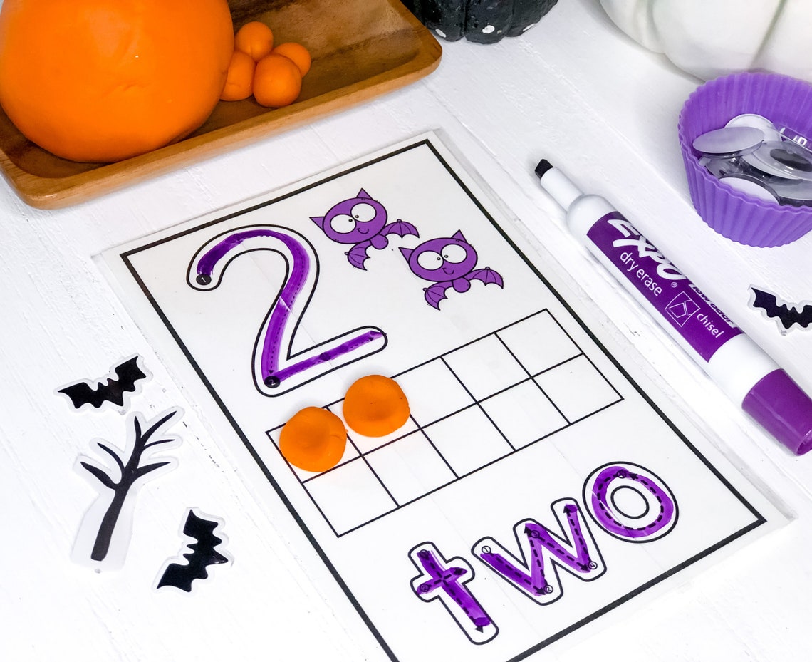 Number Cards Printable, Numbers 1-20, Halloween Activity for Kids ...