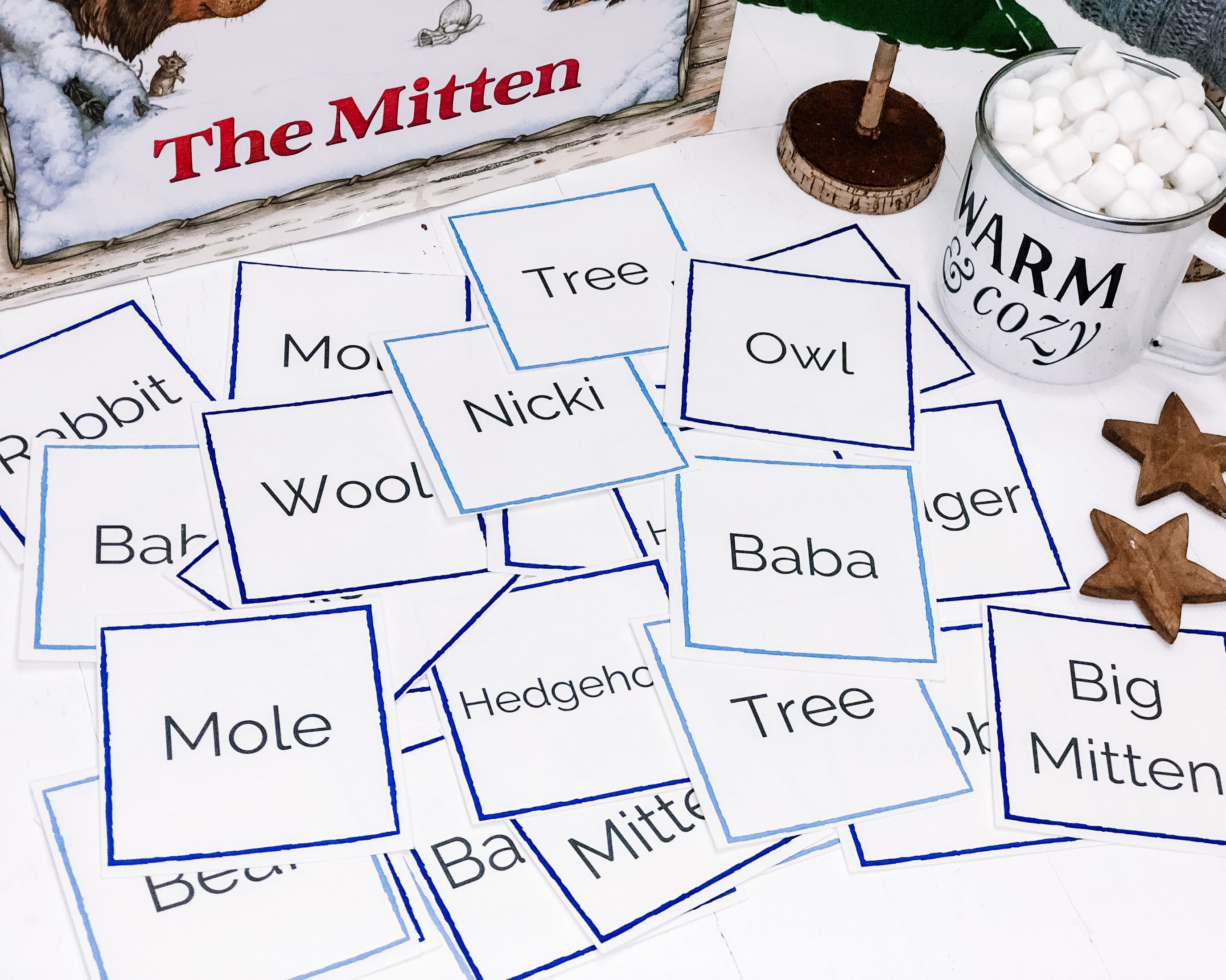 The Mitten Printable, Memory Game for Kids, Winter Memory Game ...