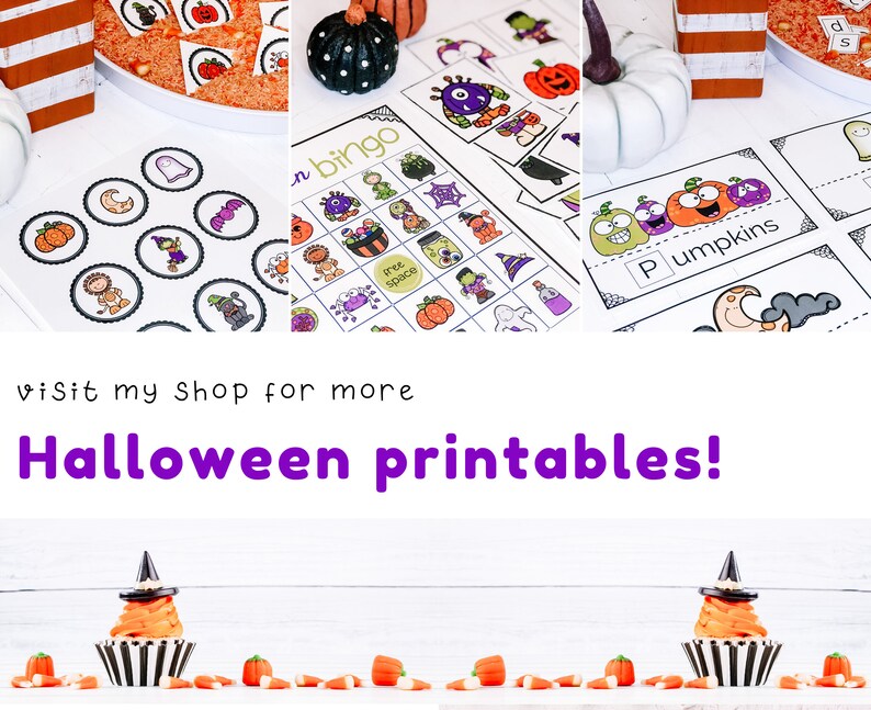 Alphabet Cards Printable, Halloween Activity for Kids, Preschool ...