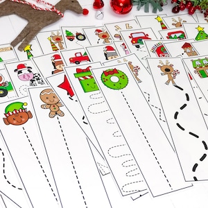 Christmas Tracing Activity, Tracing Cards, Printable for Kids ...
