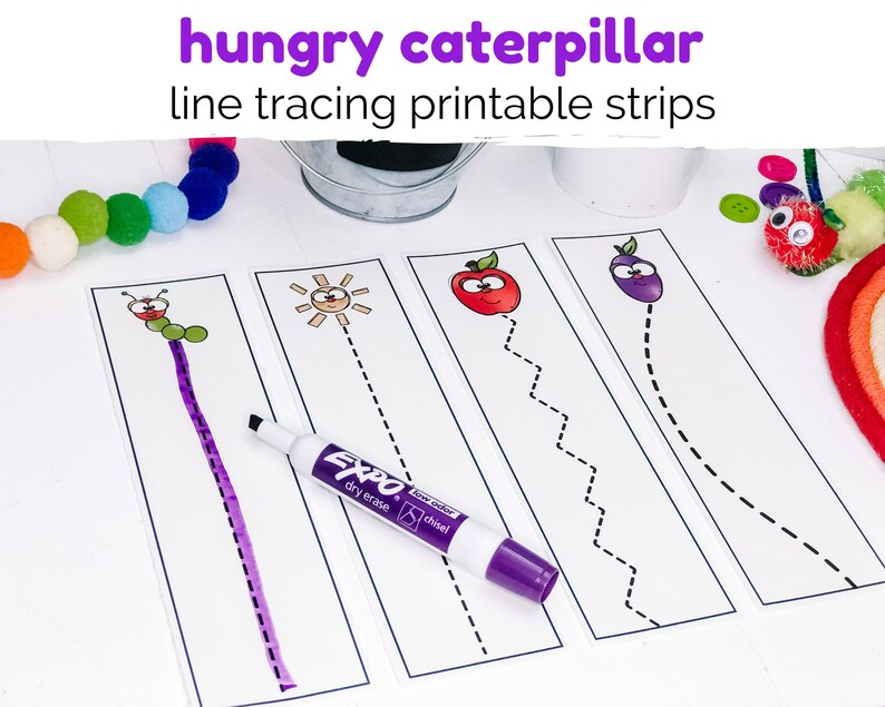 Tracing Activity Printable, Hungry Caterpillar Activity, Spring ...