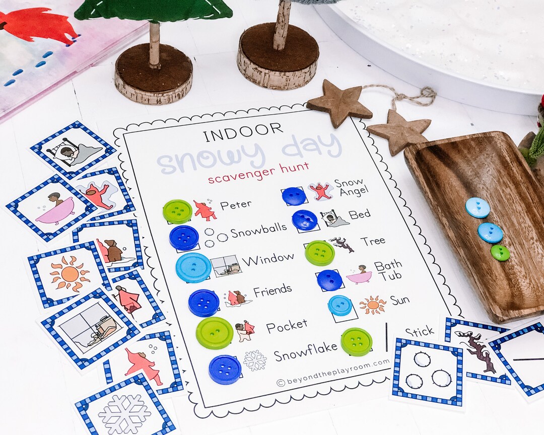 Snowy Day Activities, Winter Printable for Kids, Tracing Printable ...