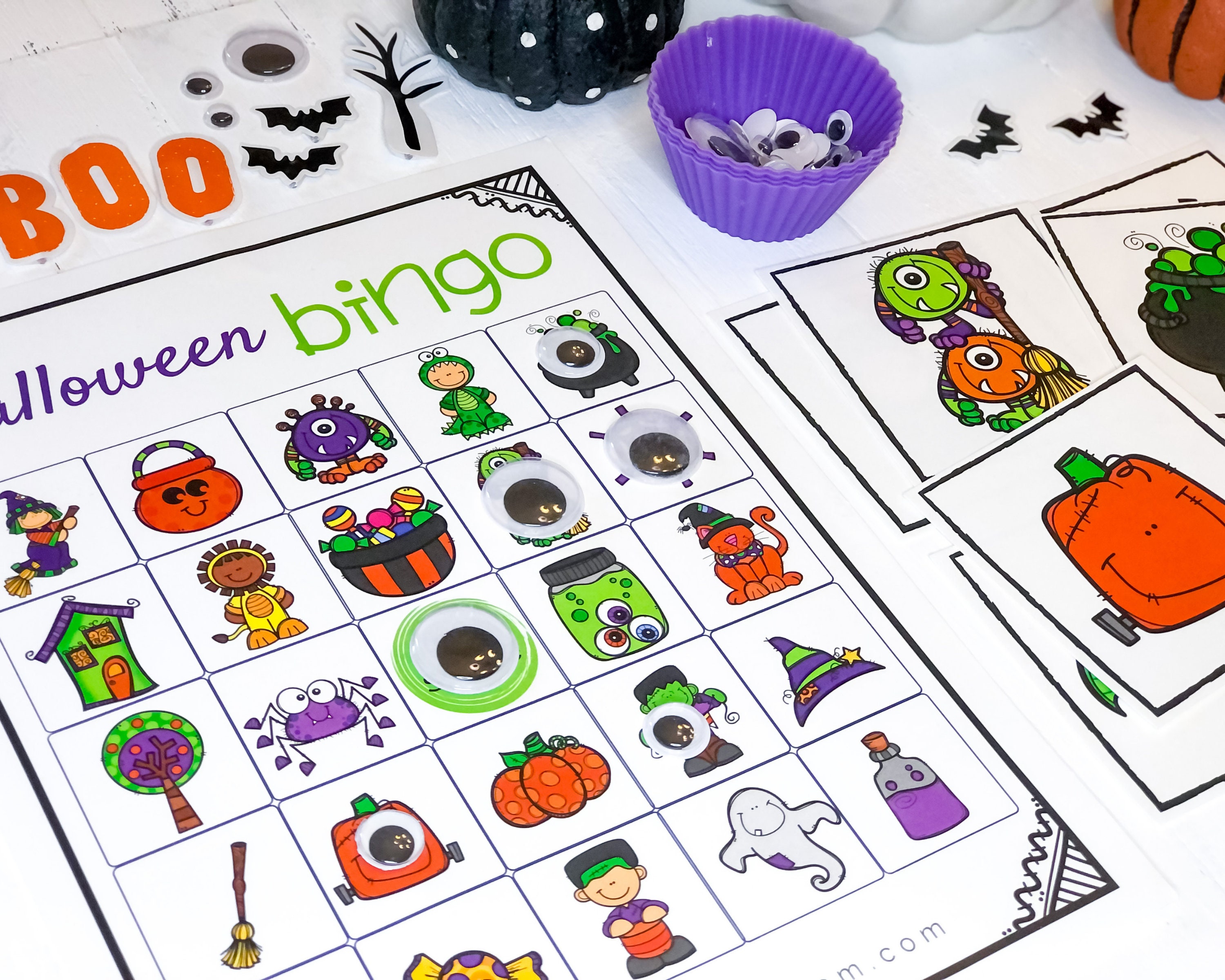 Halloween Bingo Game, Printable Halloween Game, Preschool Printable ...