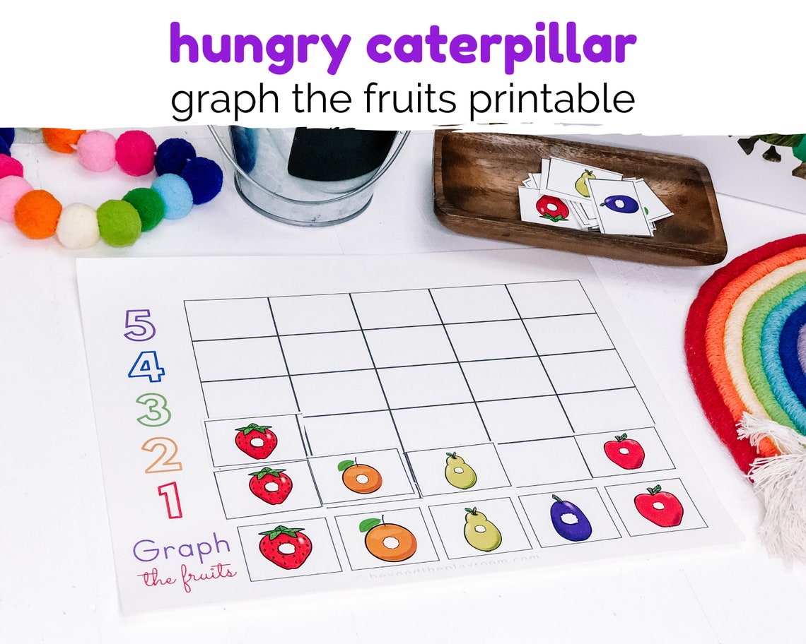 Math Printable, Graphing Activity, Hungry Caterpillar, Preschool Math ...