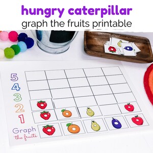 Math Printable, Graphing Activity, Hungry Caterpillar, Preschool Math ...