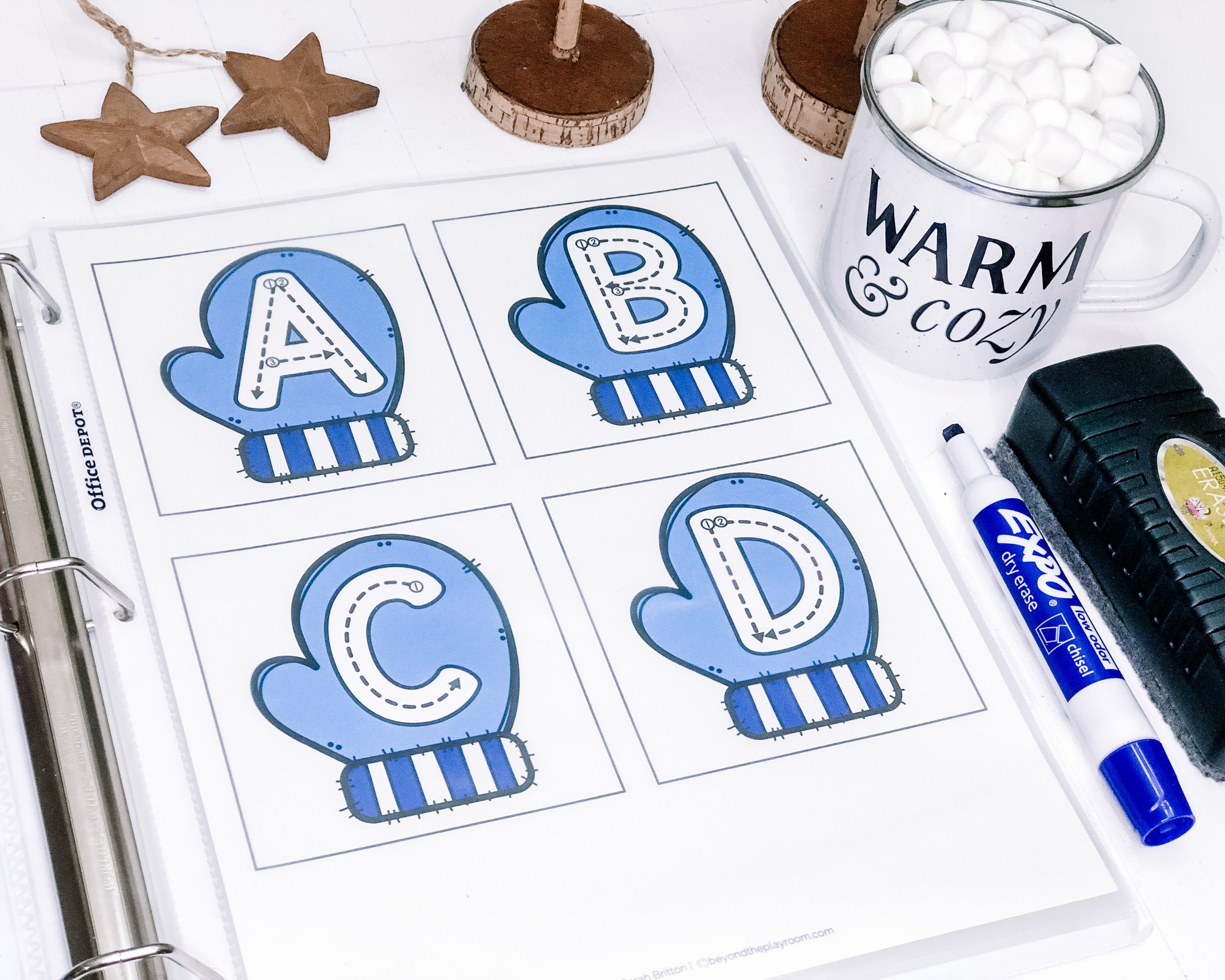 Alphabet Tracing Printable, Letter Tracing, Winter Activity for Kids ...