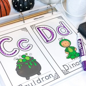 Alphabet Flashcards Printable, Halloween Activity for Kids, Letter ...