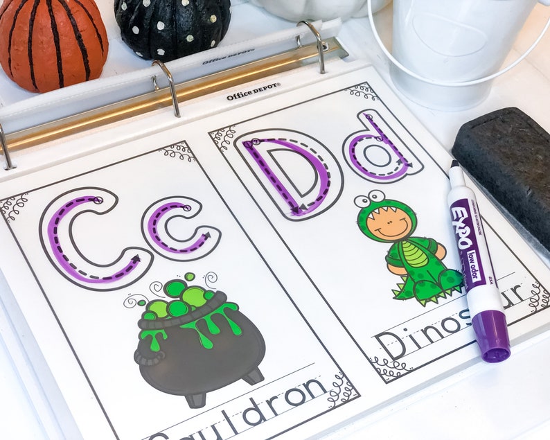Alphabet Flashcards Printable, Halloween Activity for Kids, Letter ...