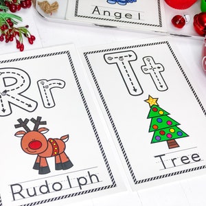 Christmas Alphabet Printable, Christmas Activity for Kids, Tracing ...