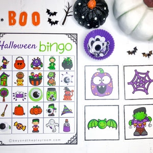 Halloween Bingo Game, Printable Halloween Game, Preschool Printable ...