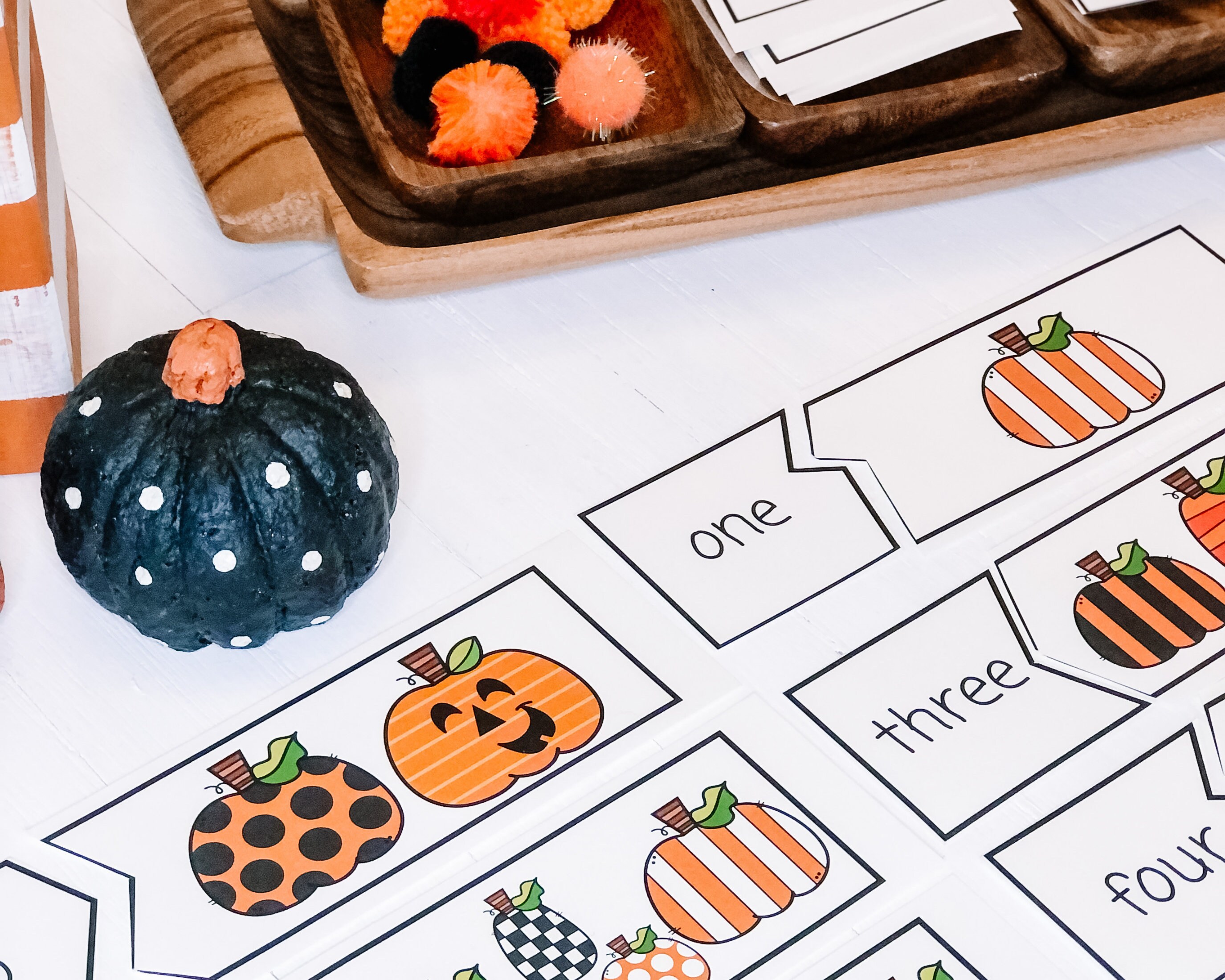 Pumpkin Counting Printable Math Game for Kids Preschool and ...